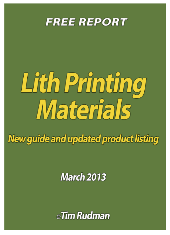 Tim Rudman – Lith Print Materials – Updated – Photography Contrastique ...